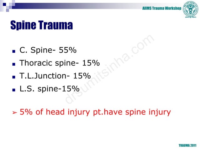 Head and Spine trauma traumacon 2011.ppt