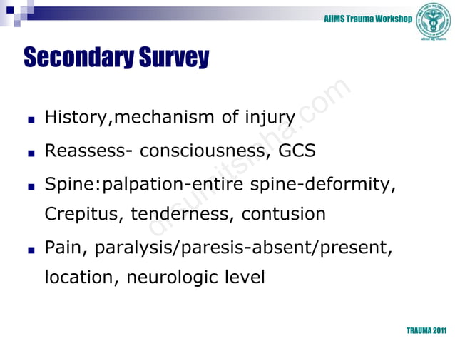 Head and Spine trauma traumacon 2011.ppt