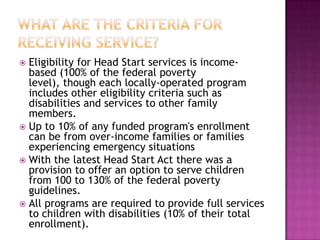 Head Start Program | PPTX