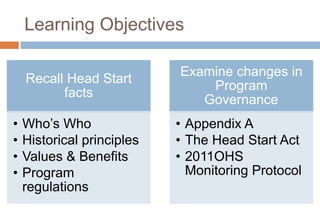 Head Start Program Governance Training 101 | PPTX