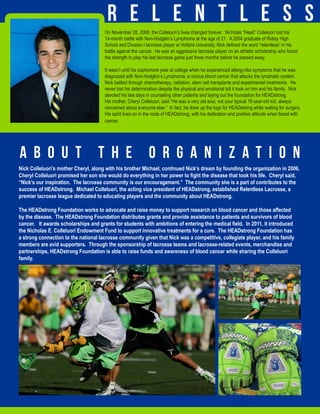 HEADstrong Foundation Media Kit | PDF | Cancer | Diseases and Conditions