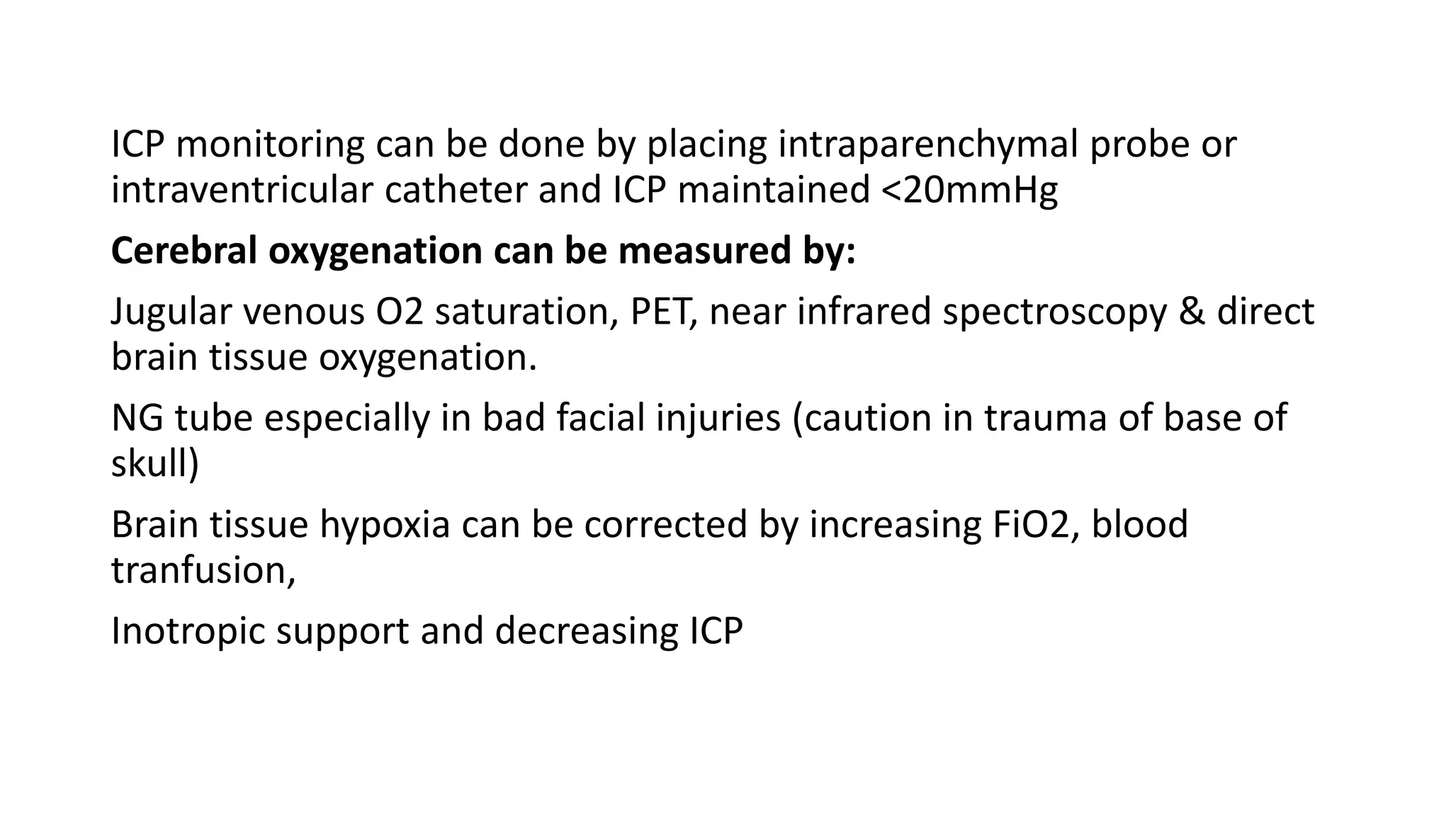 Anesthetic management of head trauma patients in OT & ICU | PPT