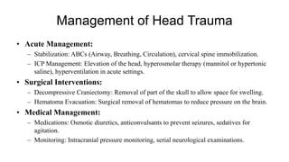 HEAD TRAUMA.pptx neurology medicine presentation | PPTX