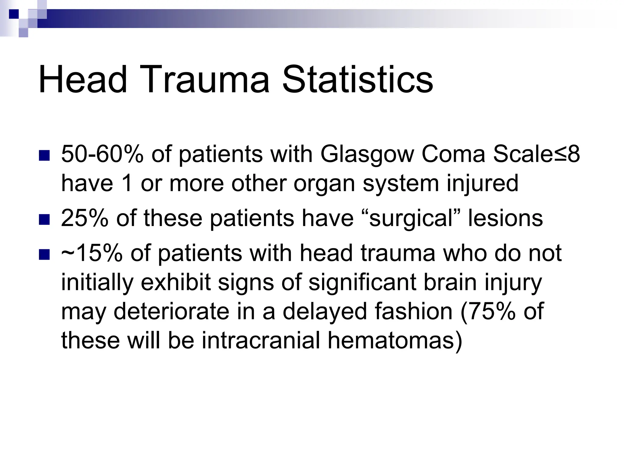 Head Trauma & ICP. SURGICAL AND MEDICAL MANAGEMENT OF | PPT