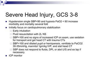 Head Trauma & ICP. SURGICAL AND MEDICAL MANAGEMENT OF | PPT