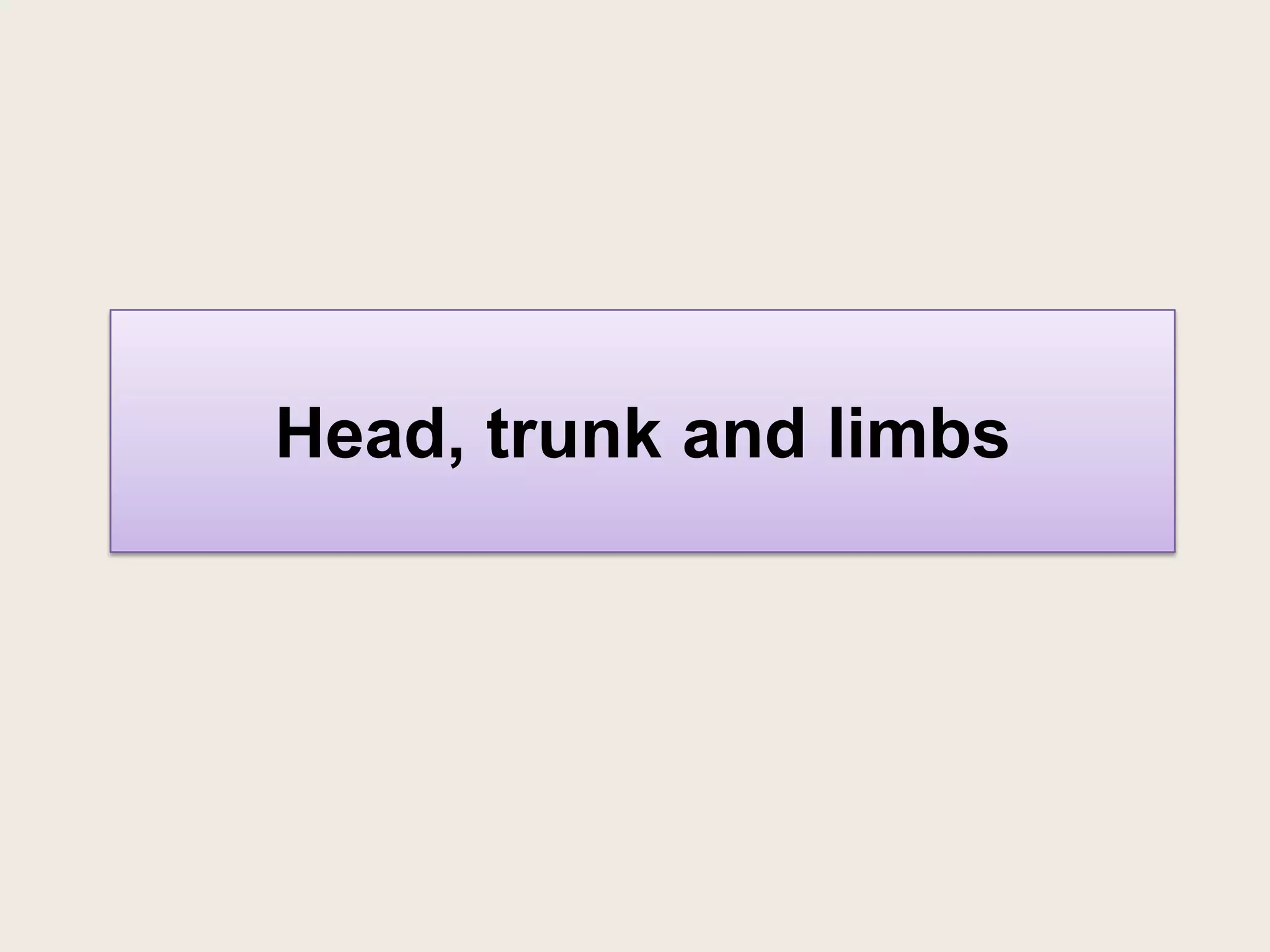 Head, trunk and limbs | PPTX