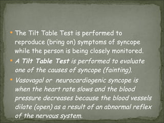 Head up tilt table test .kiransotang | PPT