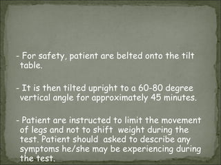 Head up tilt table test .kiransotang | PPT