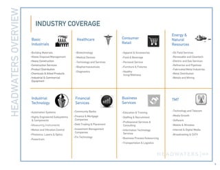 Headwaters Overview Industrial December 2011 | PDF | Business Banking ...