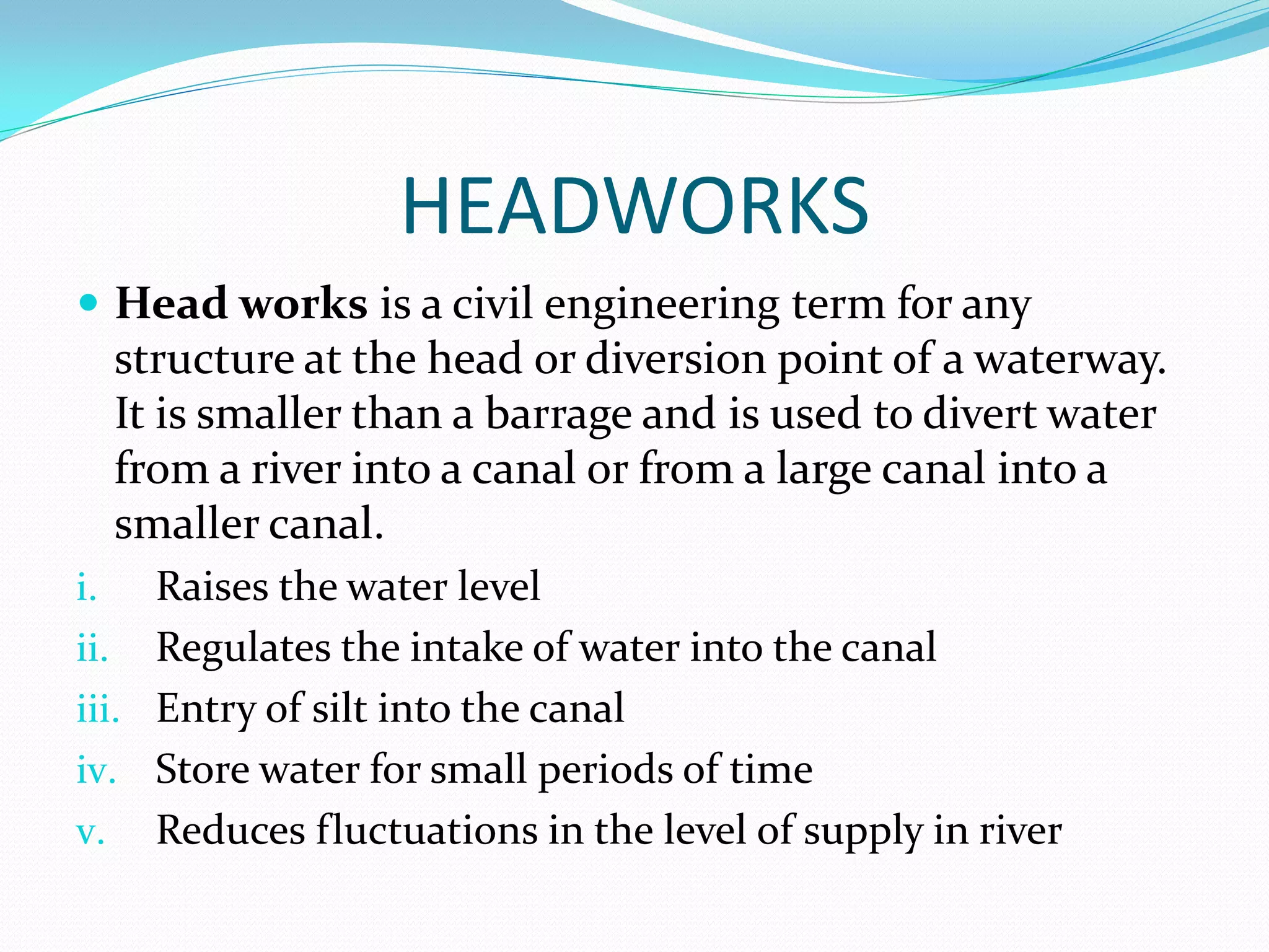 Headworks and barrages in pakistan | PDF