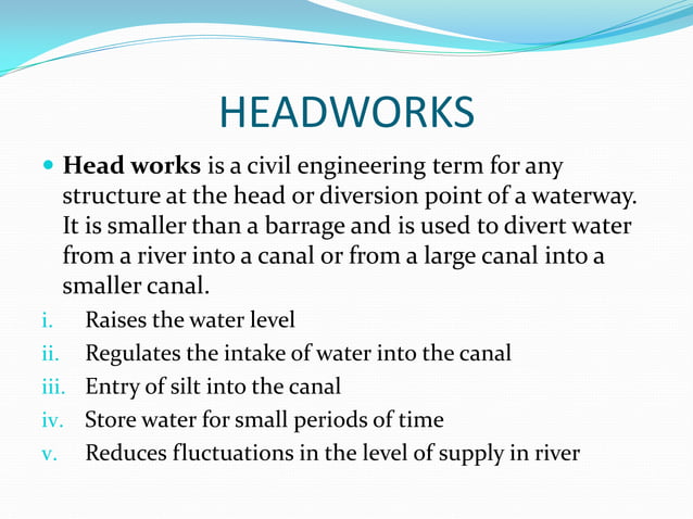 Headworks and barrages in pakistan | PPT