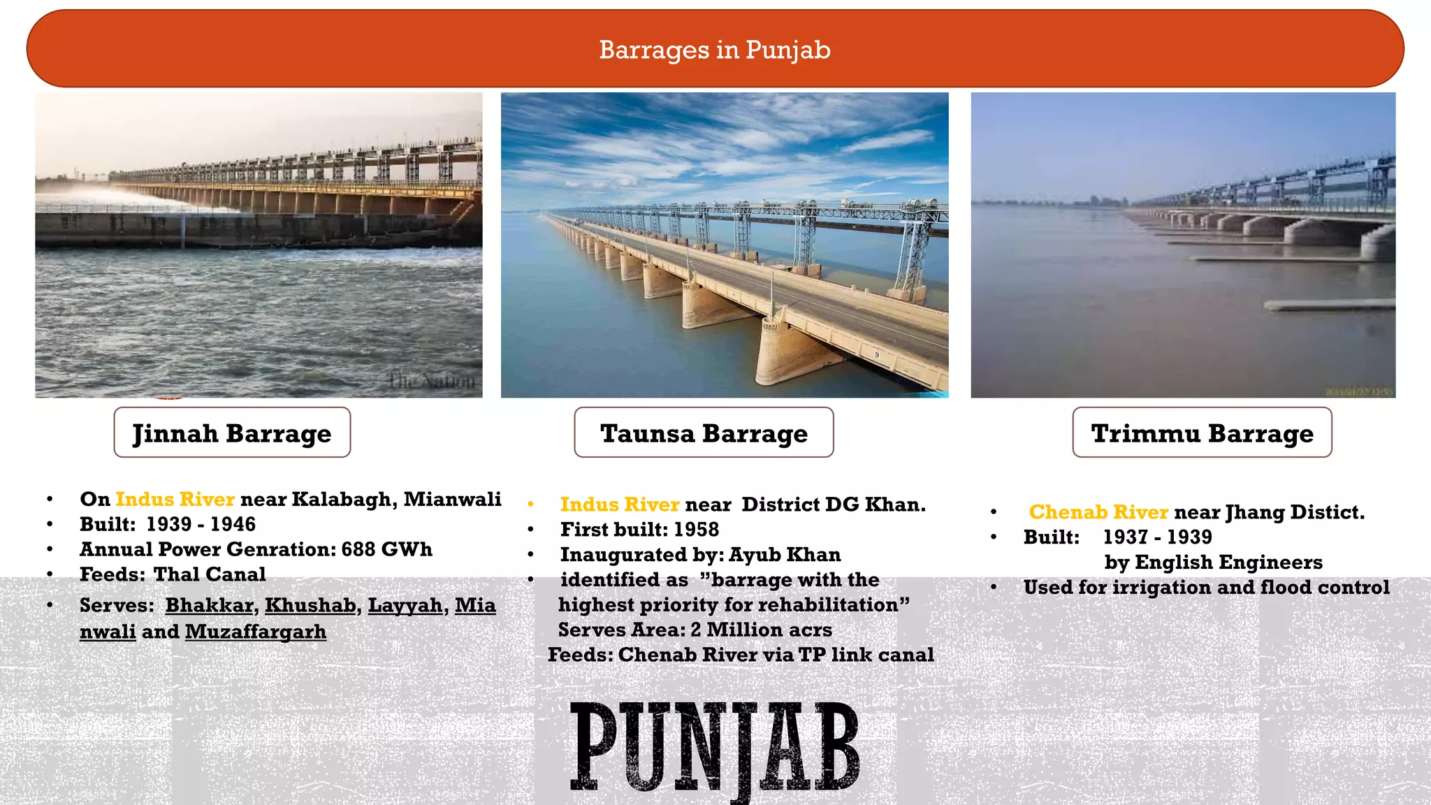 Headworks and barrages in pakistan | PDF