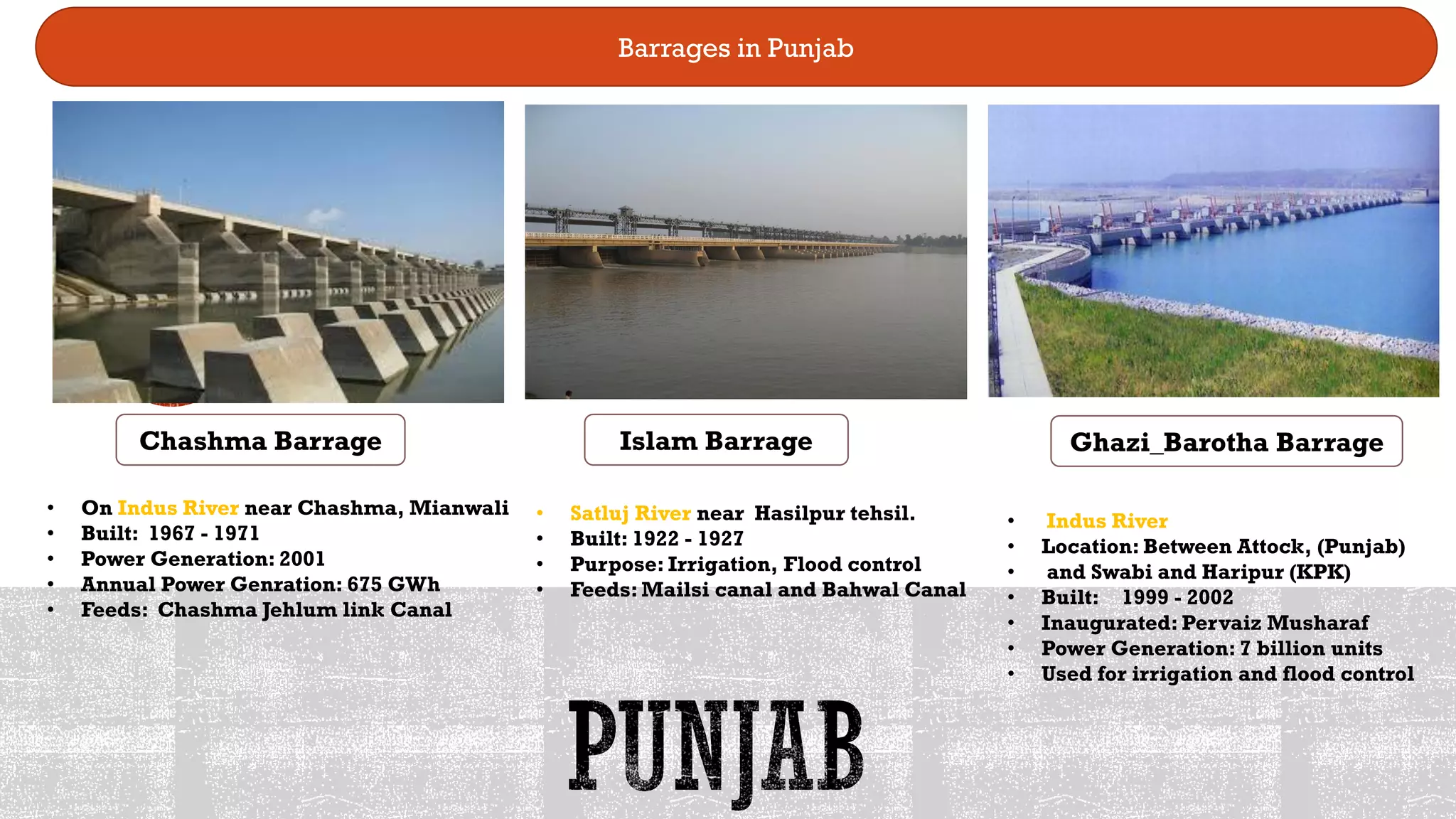 Headworks and barrages in pakistan | PDF