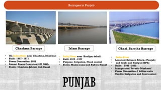 Headworks and barrages in pakistan | PDF