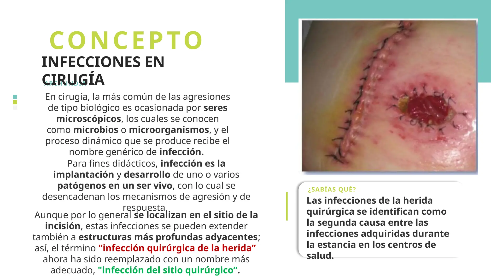 infecciones en cirugía y patogenos asociados | PPTX