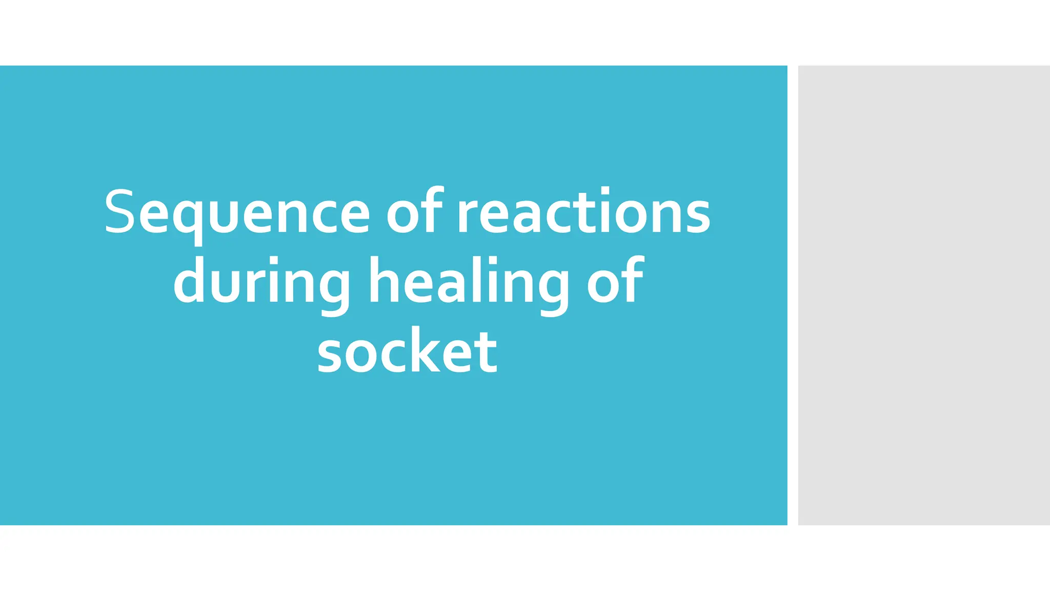 healing of extraction socket power point presentation | PPTX | Dental ...