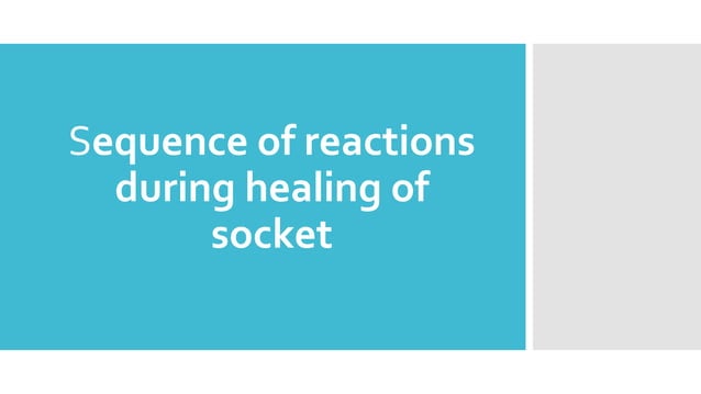 healing of extraction socket power point presentation | PPTX | Dental ...