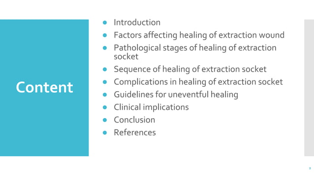 healing of extraction socket power point presentation | PPTX | Dental ...