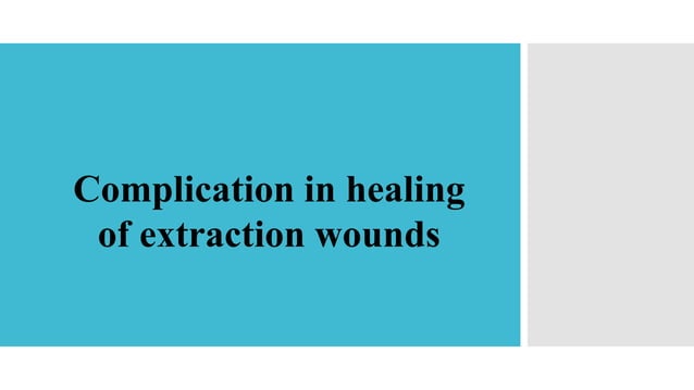 healing of extraction socket power point presentation | PPTX | Dental ...