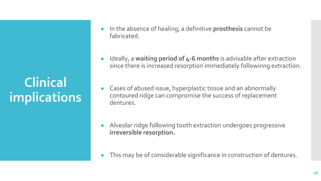 healing of extraction socket power point presentation | PPT