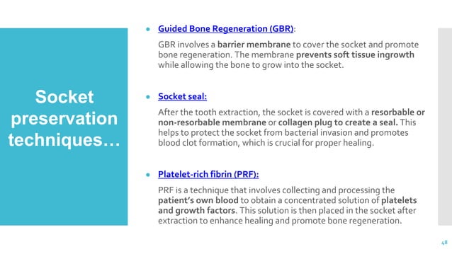 healing of extraction socket power point presentation | PPTX