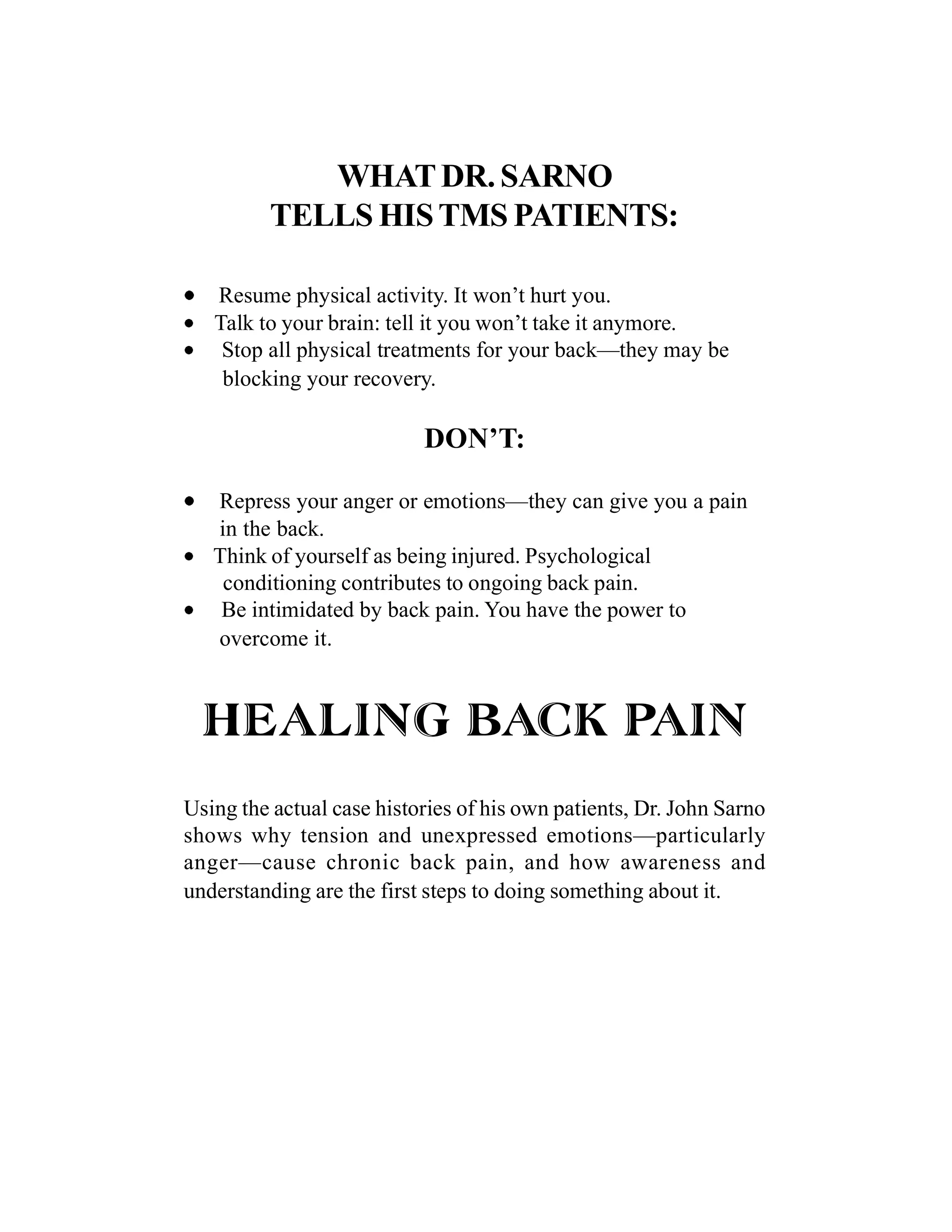 Healing Back Pain | PDF