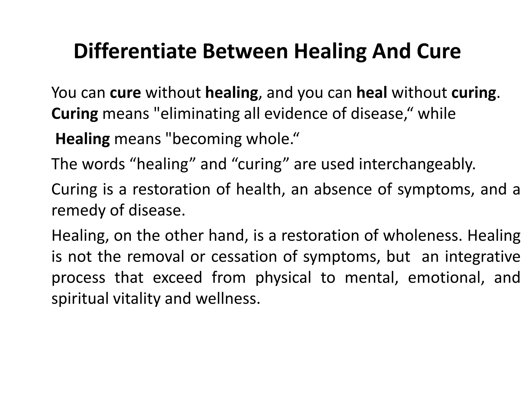 Healing cure and spirtuality | PPTX