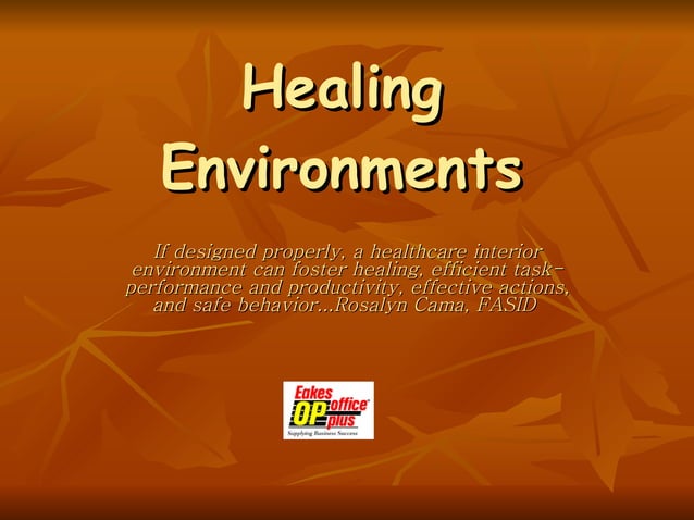 Healing Environments | PPT