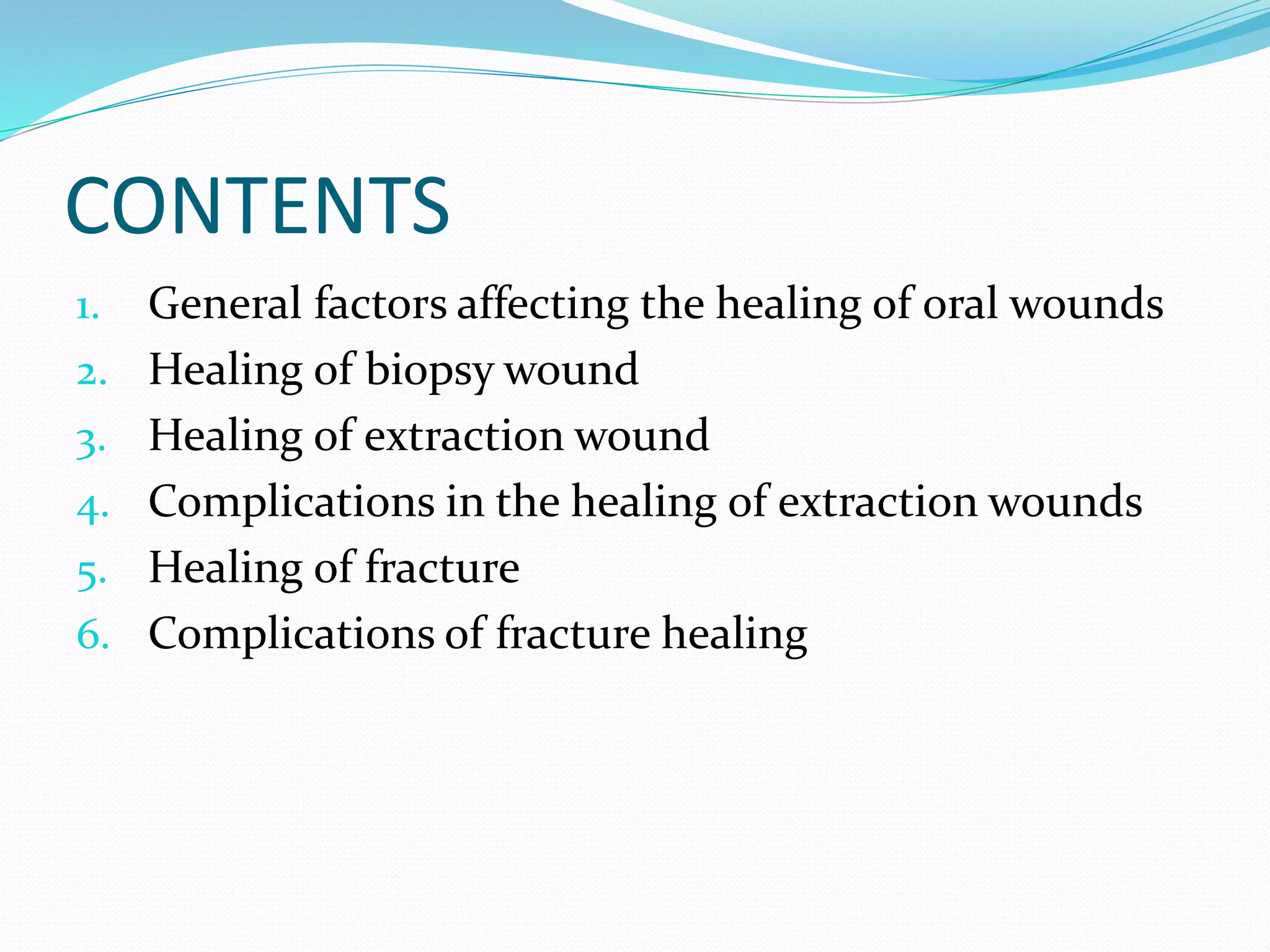 Healing of oral wounds | PPTX