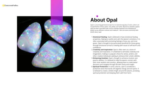 Healing Properties and Metaphysical Beliefs Opal Gemstone | PPT