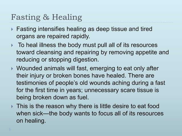 Healing through fasting | PPT