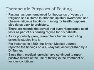 Healing through fasting | PPTX