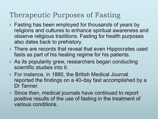 Healing through fasting | PPTX