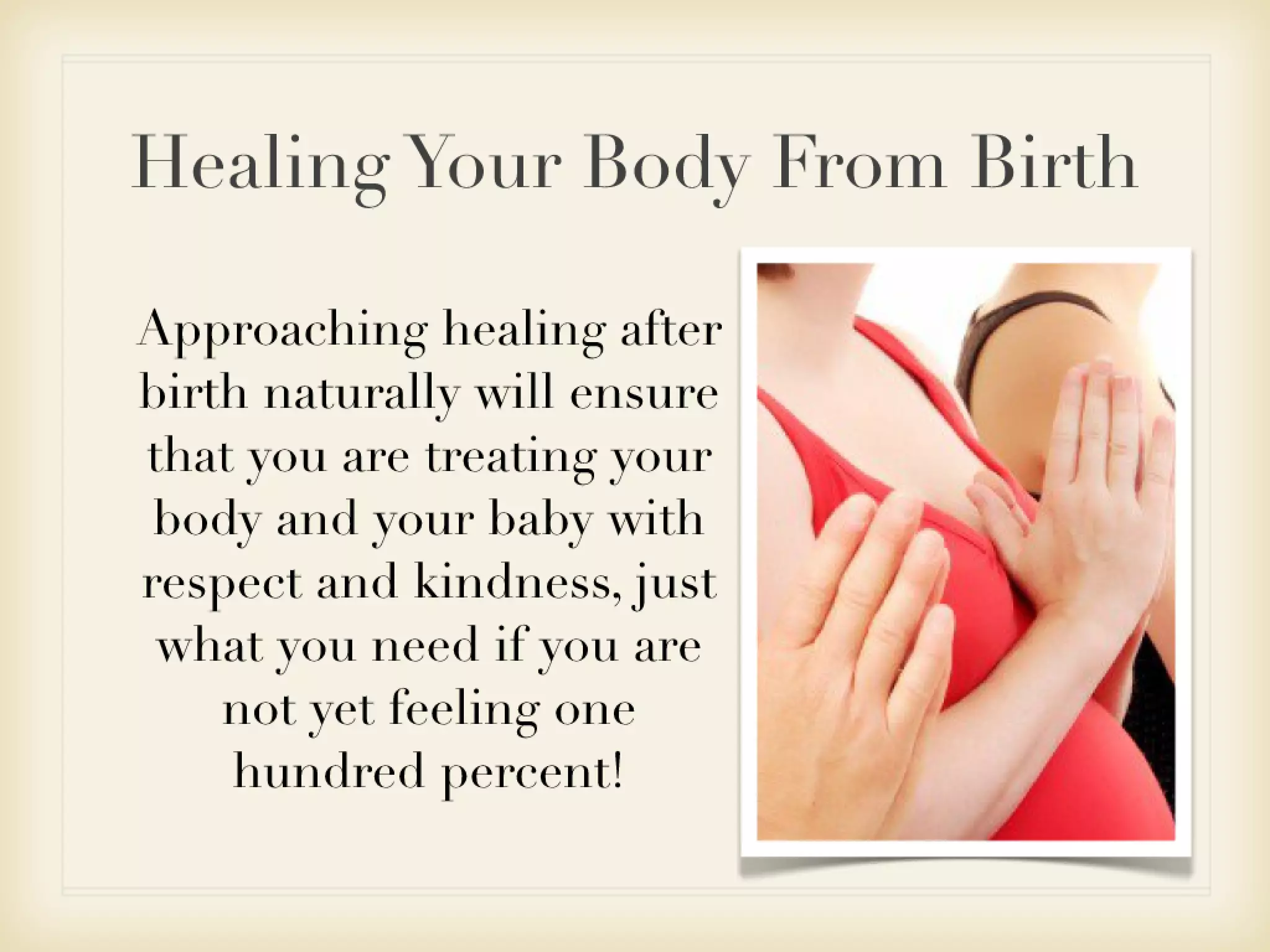 Healing Your Body from Birth | PPT