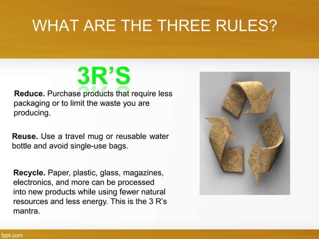 How To Implement the 3 R's in our School :) | PPT