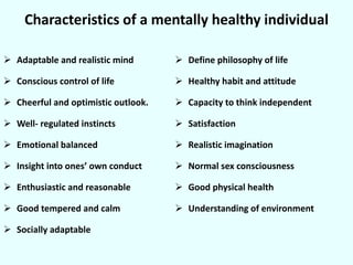 Health and mental health | PPTX
