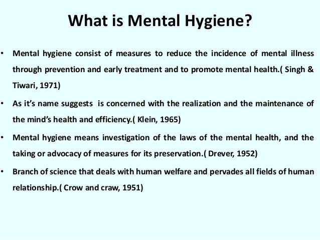 Health and mental health