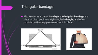 Safety and First Aid: Dressing and Bandaging Techniques | PPTX