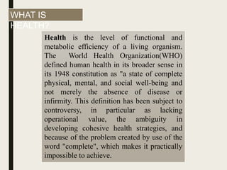 Health and its importance | PPTX