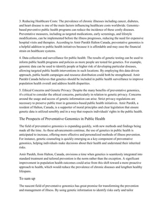 Amir Parekh's Insights on the Growing Significance of Preventative ...