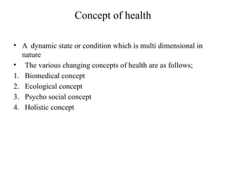 Health- Definition,Concepts & Models by Swetha T.pptx