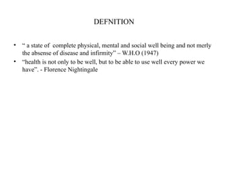 Health- Definition,Concepts & Models by Swetha T.pptx