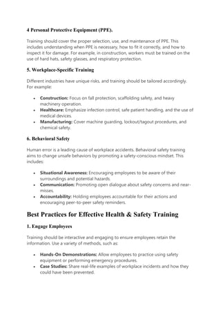 Health & Safety Awareness Training: A Comprehensive Guide | PDF