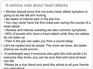 Health 46(serious note for heart attack) | PPTX