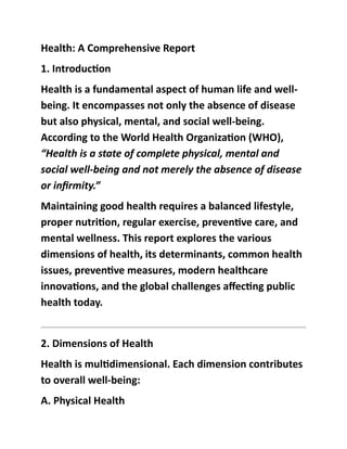 Health and its important - A Comprehensive Report.pdf