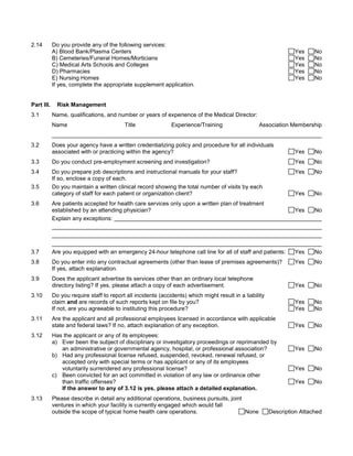 healthcare professional liability insurance Application for Allied and ...