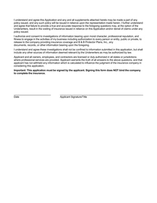 healthcare professional liability insurance Application for Allied and ...