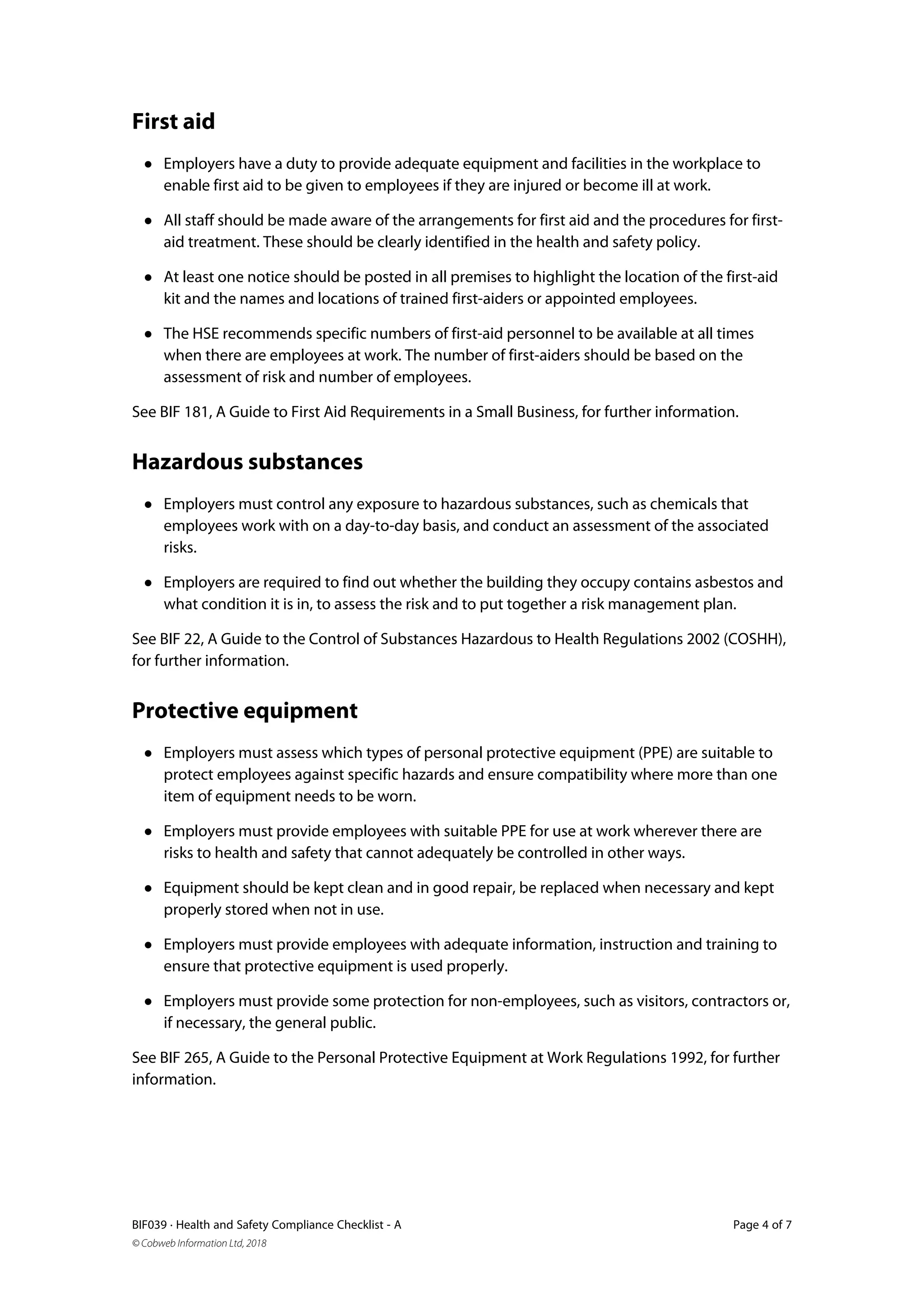 Health and-safety-compliance-checklist-a | PDF