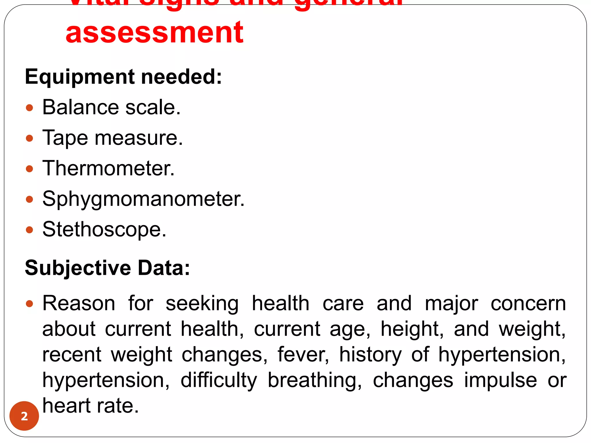 Health assessment-chapter-5-vital-signs-and-general-assessment | PPT
