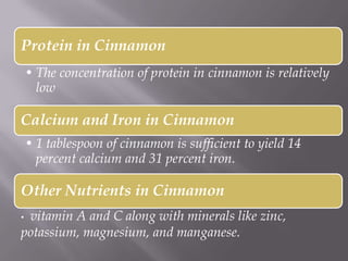 health benefit of cinnamon | PPTX